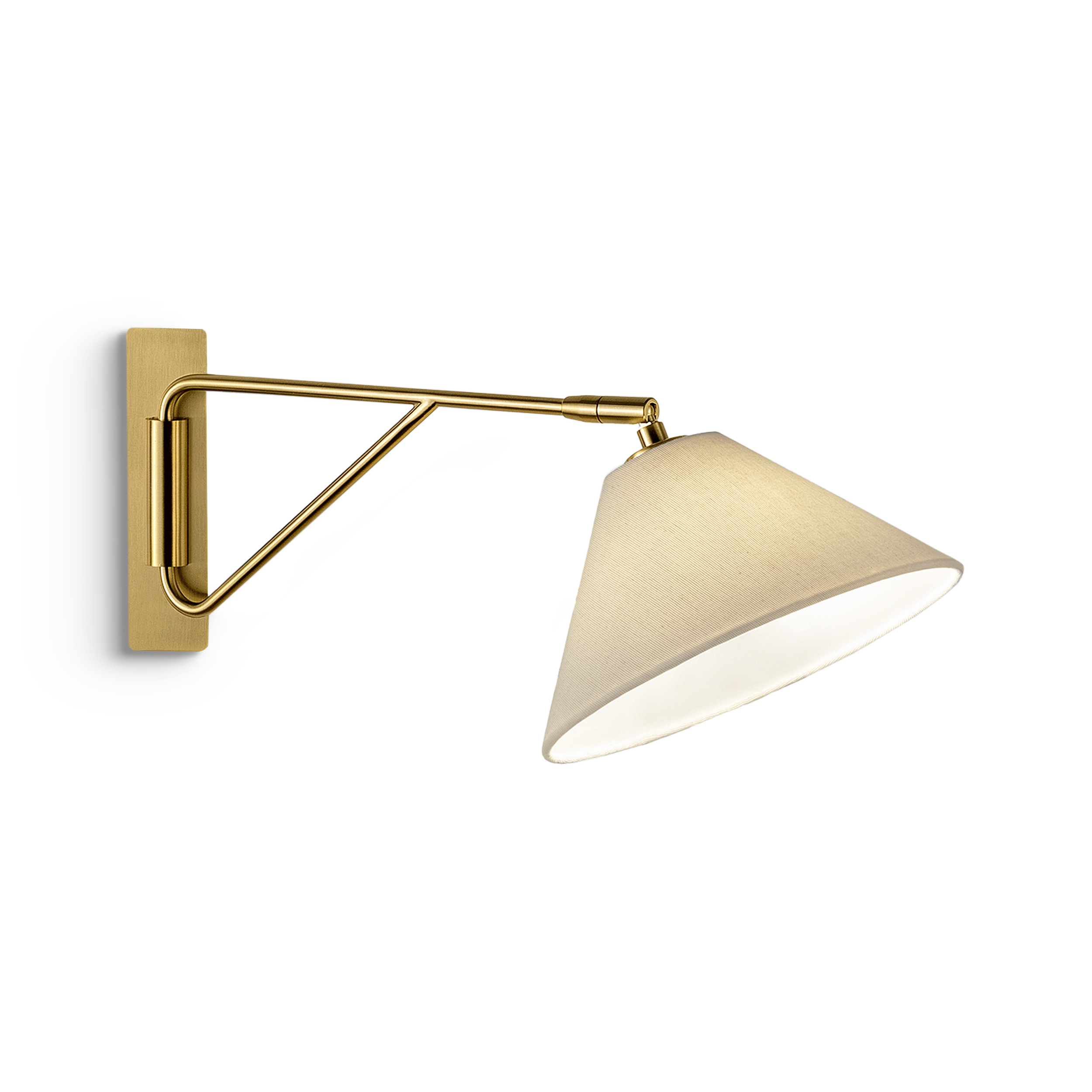 Arc Wall Light | AR/10/W1/BRB with QAR/10/NAT | Chelsom